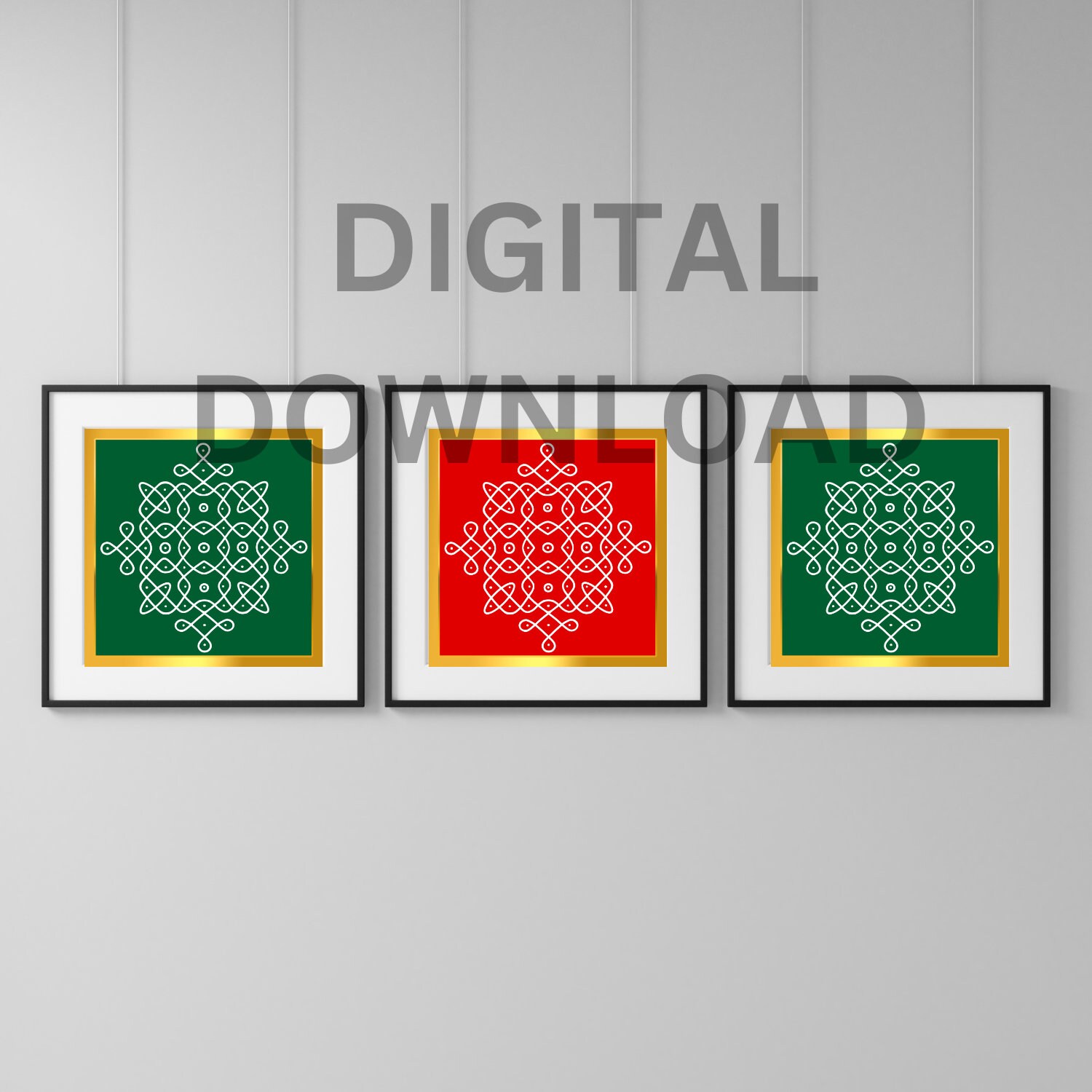 Kolam Design Digital File, JPEG, Instant Download, Kolam Instant ...