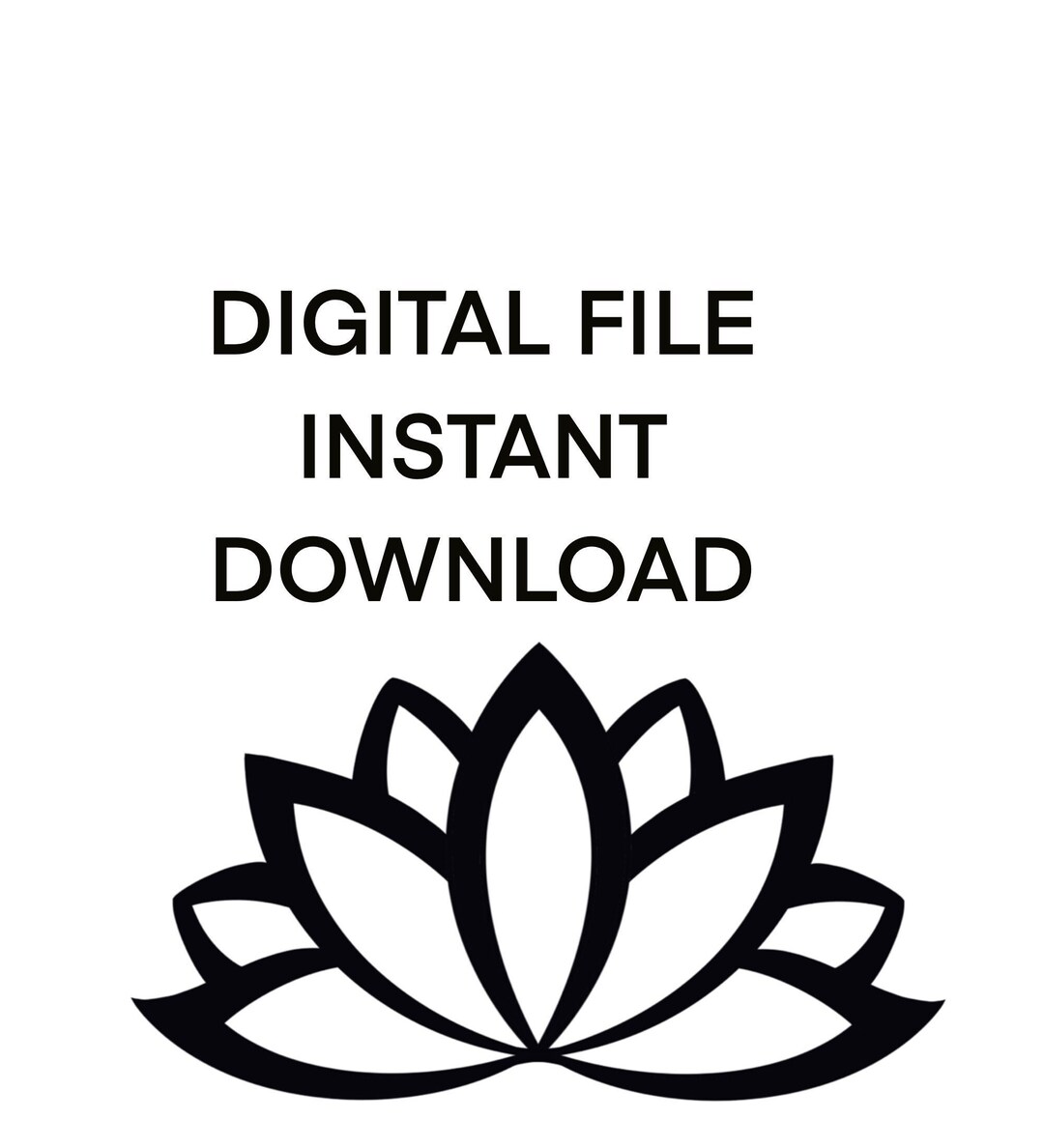 Lotus Digital File JPEG PDF PNG and Svg Cut File for Cricut - Etsy