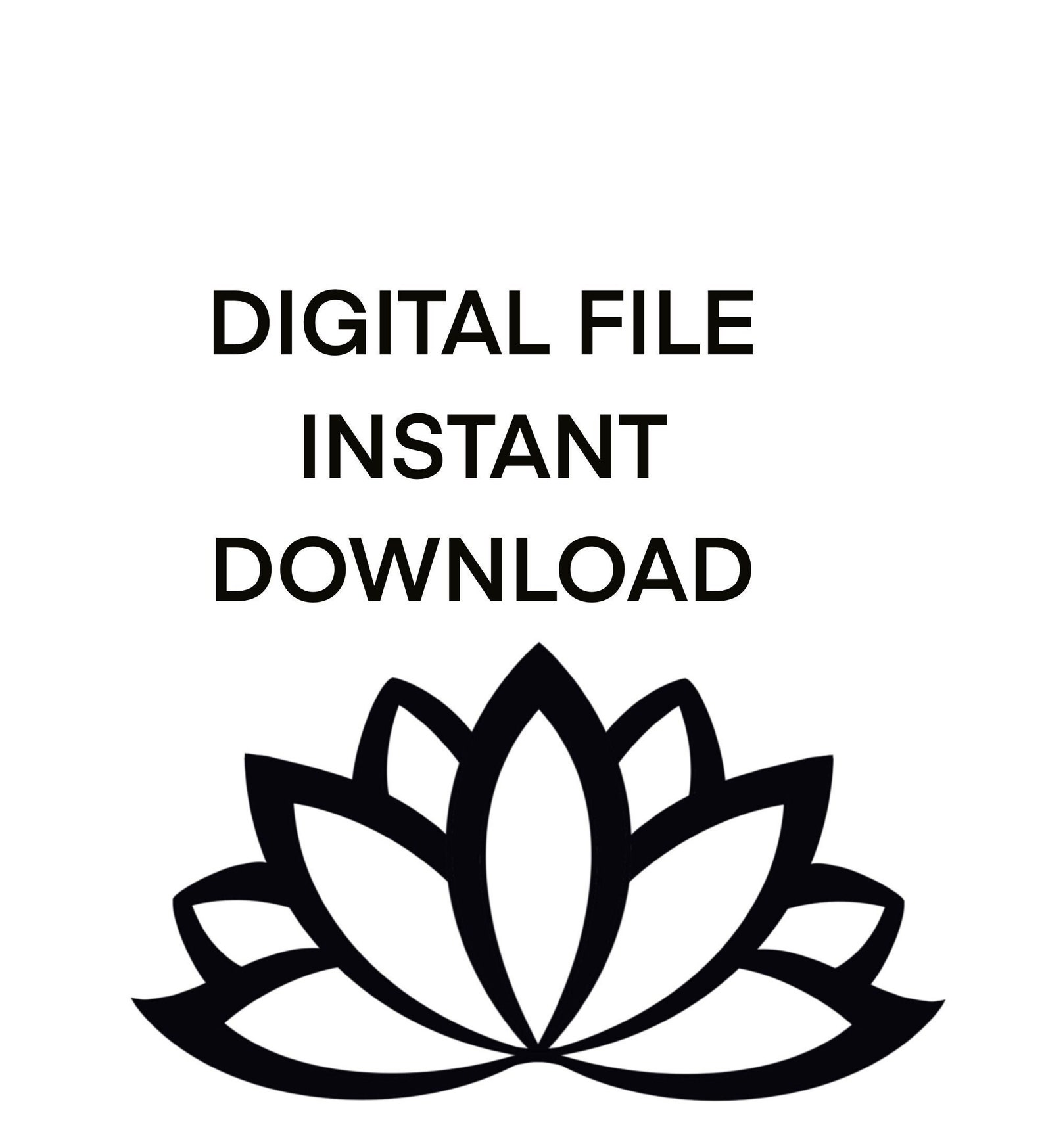 Lotus Digital File JPEG PDF PNG and Svg Cut File for Cricut - Etsy