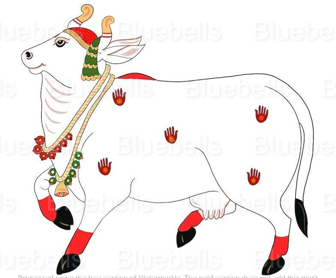 Pichwai Cow Left & Right Facing Digital File, JPEG, PNG Instant ...