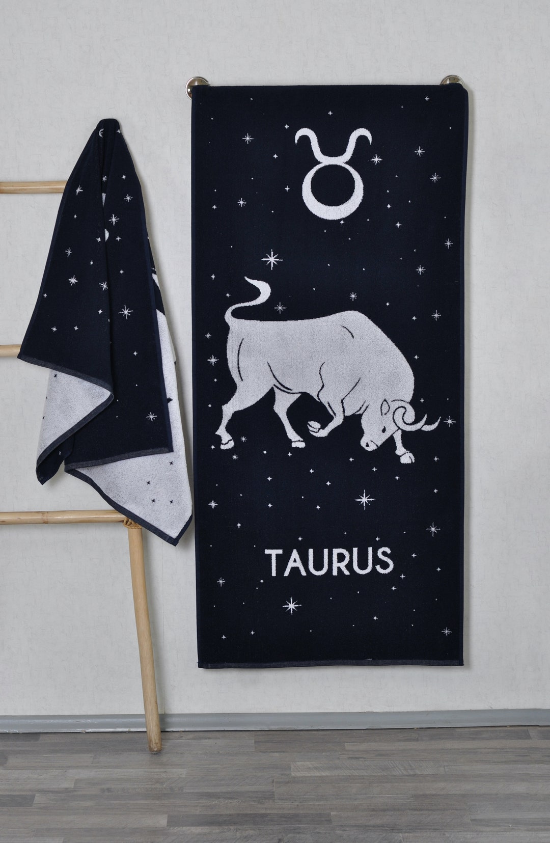 Woven Taurus Zodiac Cotton Bath Towel: Astrology Gift - Etsy
