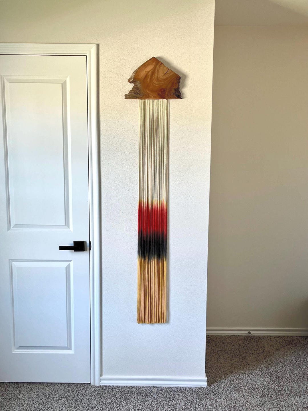 RISING PHOENIX- Dip Dyed Macrame Wall Hanging: Koa Wood, Modern Fiber ...