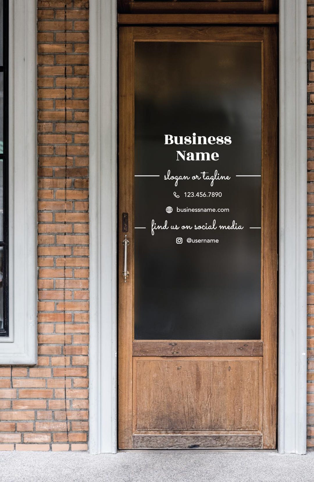 Business Window Decal - Company Name or Logo Storefront Vinyl Sticker ...