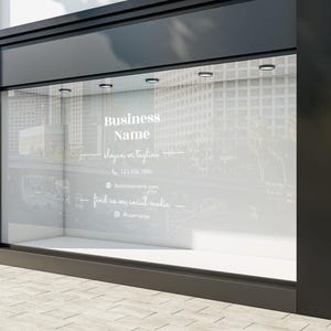 Business Window Decal - Company Name or Logo Storefront Vinyl Sticker ...