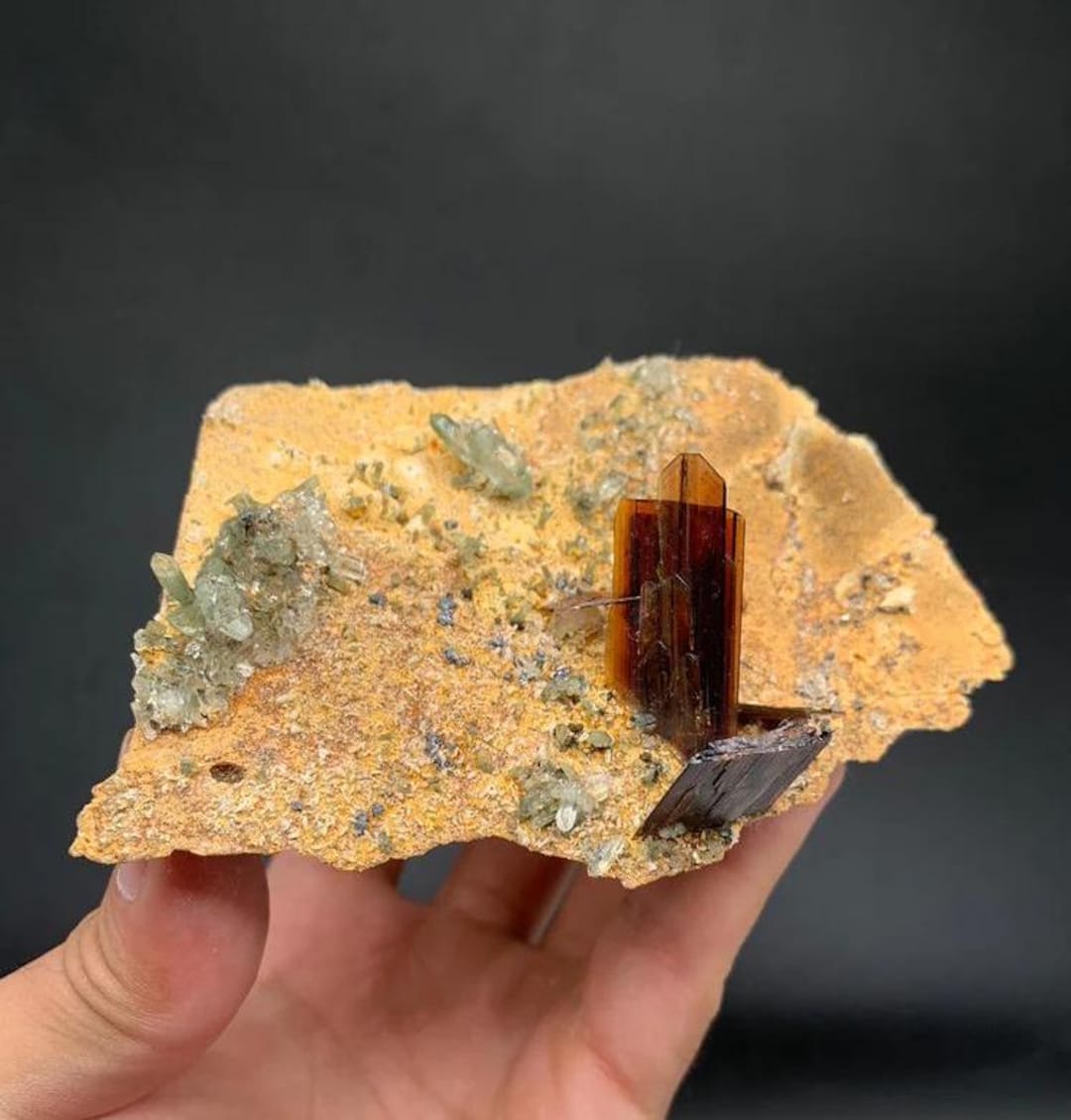 420 Gram Brookite Crystal Specimen: Natural Double Terminated Brown ...