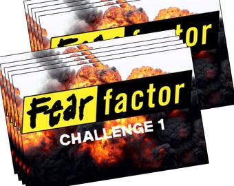 Fear Factor Party Challenge Cards - Blank - Etsy