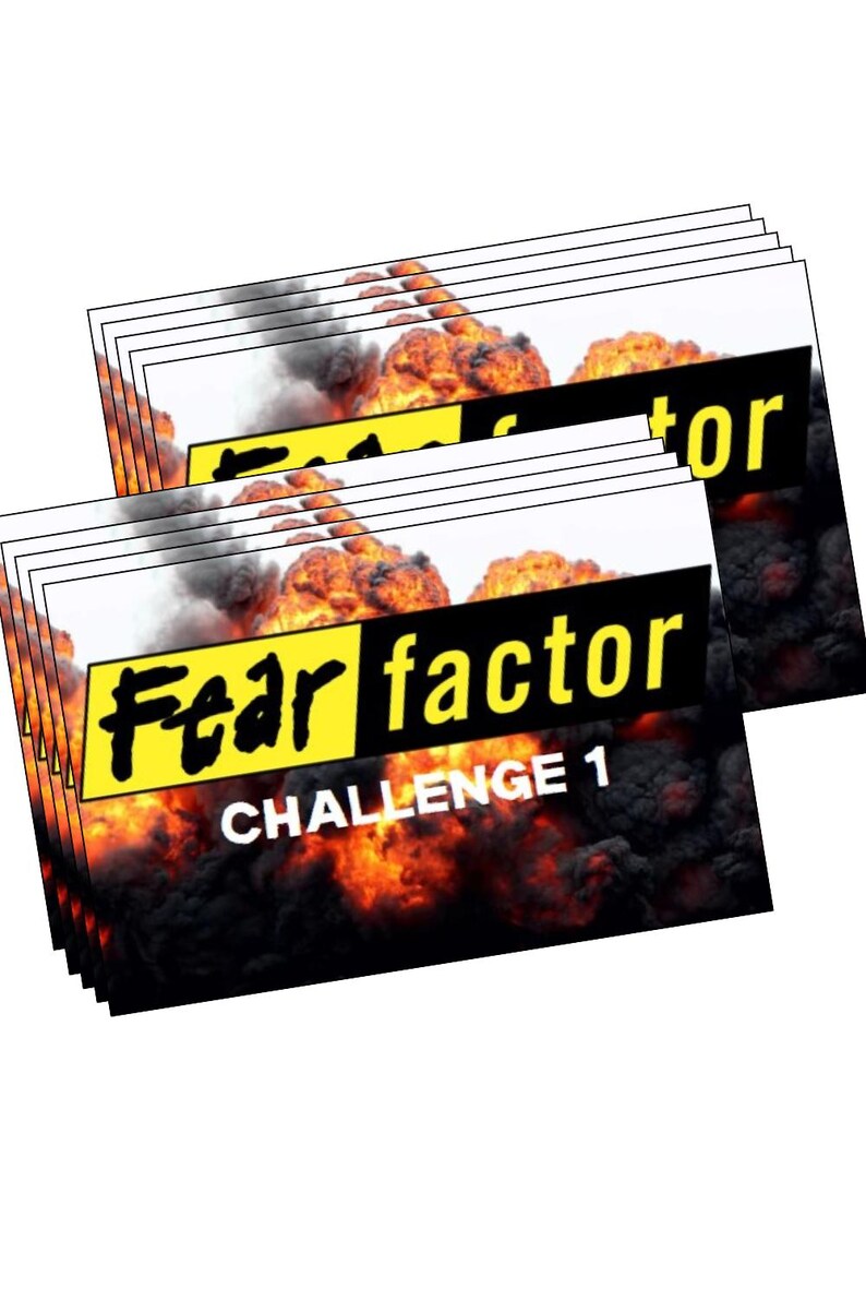 Fear Factor Party Challenge Cards - Blank - Etsy