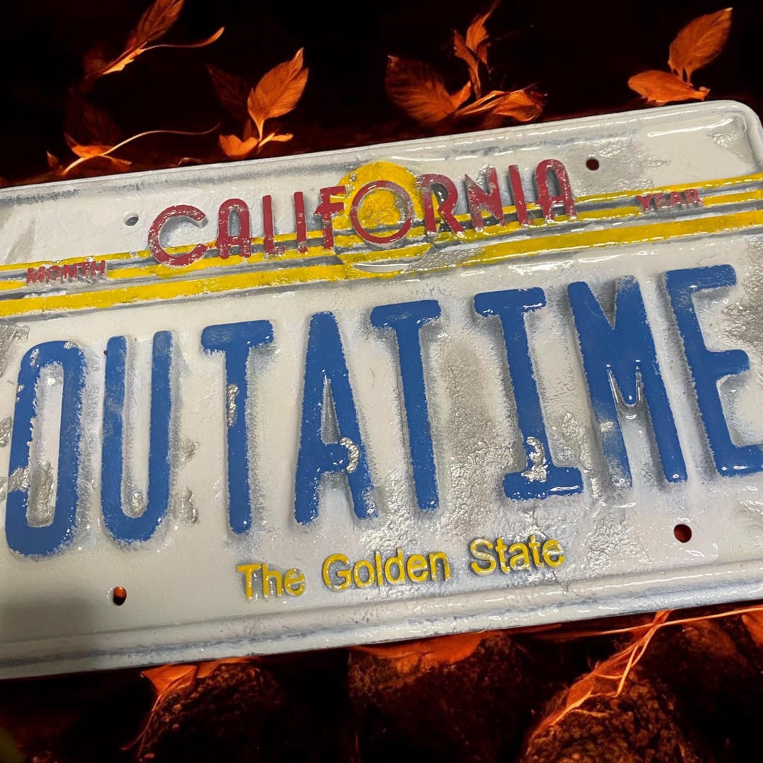 BTTF Damaged License Plate - Etsy