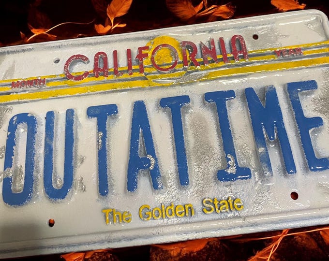BTTF Damaged License Plate - Etsy