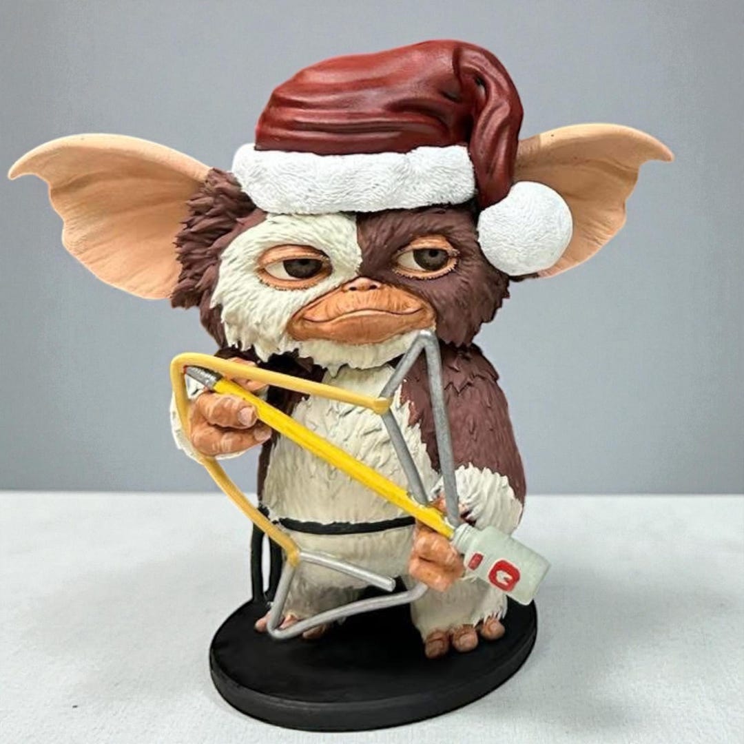 Gremlins Gizmo Rambo Resin Statue, Christmas Holiday Decor, Collectible ...
