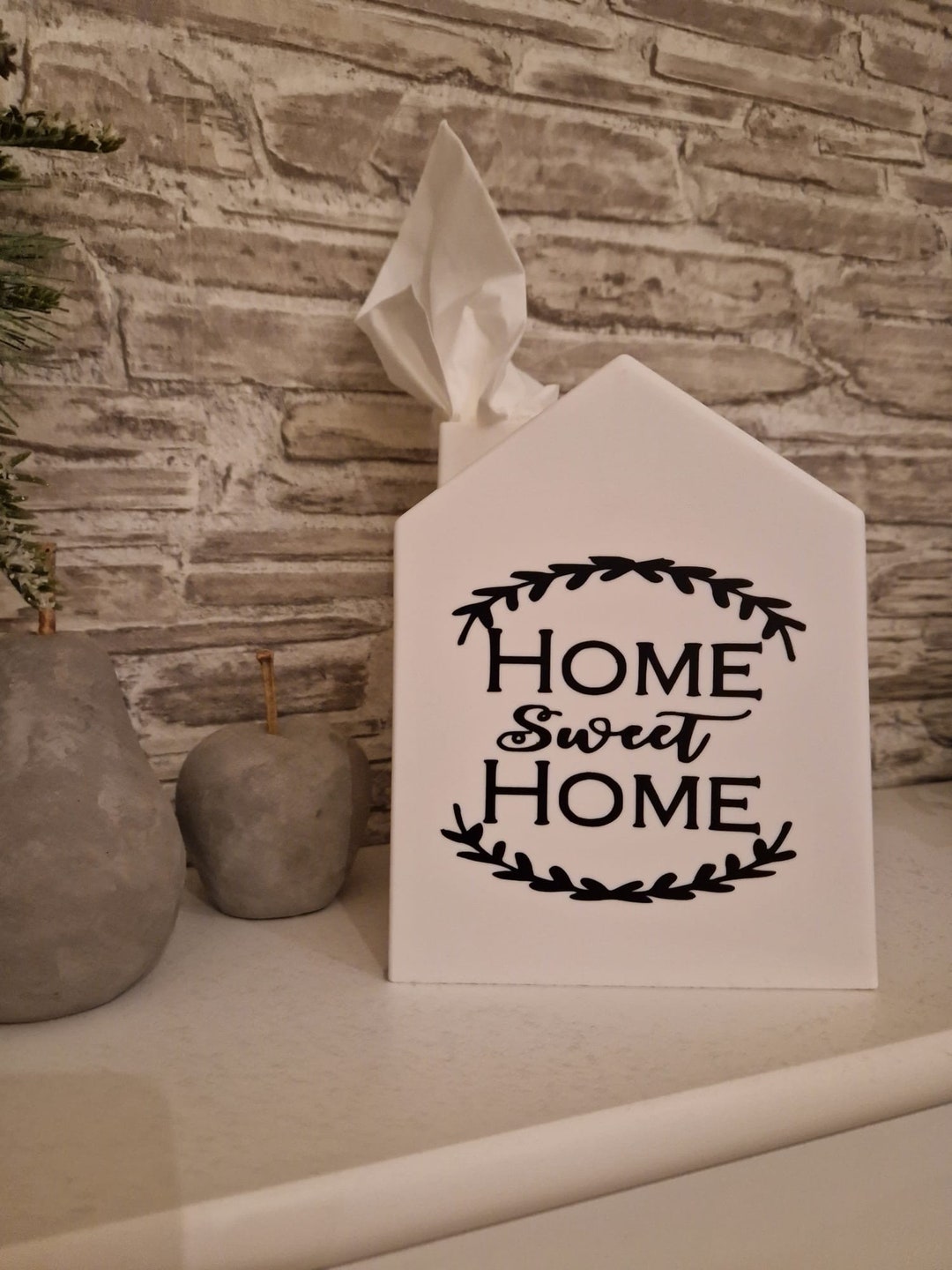 Home Sweet Home House Tissue Box Cover - Etsy