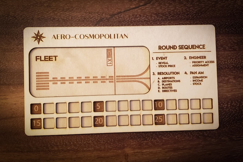 Pan Am Board Game Custom Double Thick Wooden Player Boards - Etsy