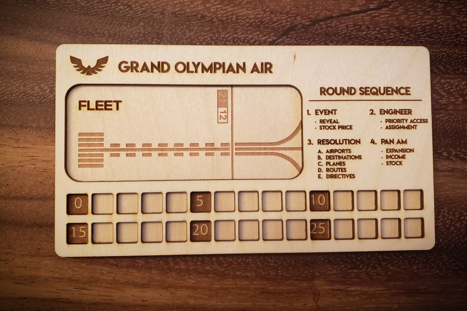 Pan Am Board Game Custom Double Thick Wooden Player Boards - Etsy