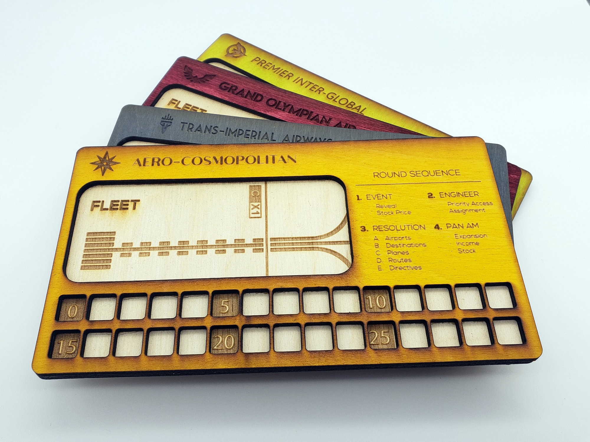 Pan Am Board Game Custom Double Thick Wooden Player Boards - Etsy