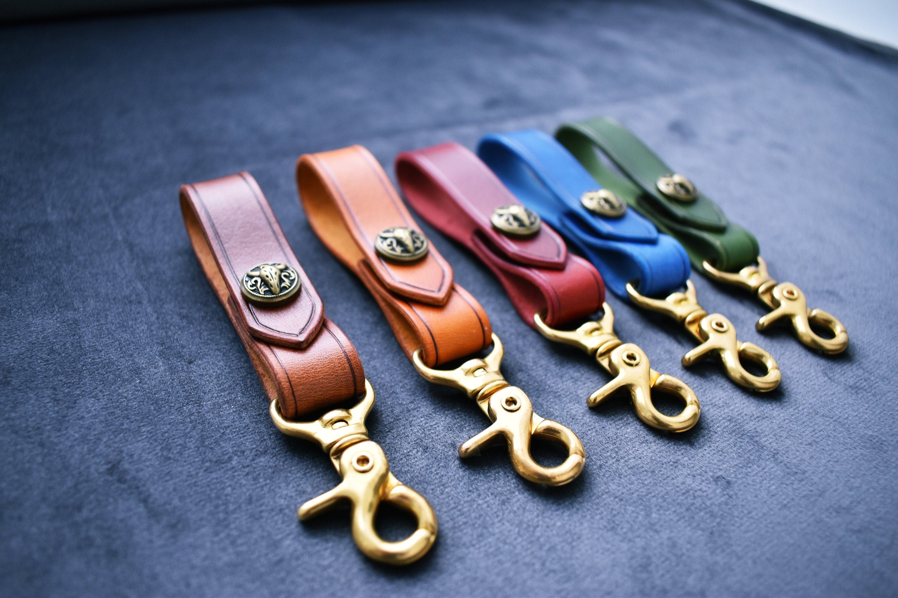 Genuine Leather EDC Belt Loop Keychain - Etsy