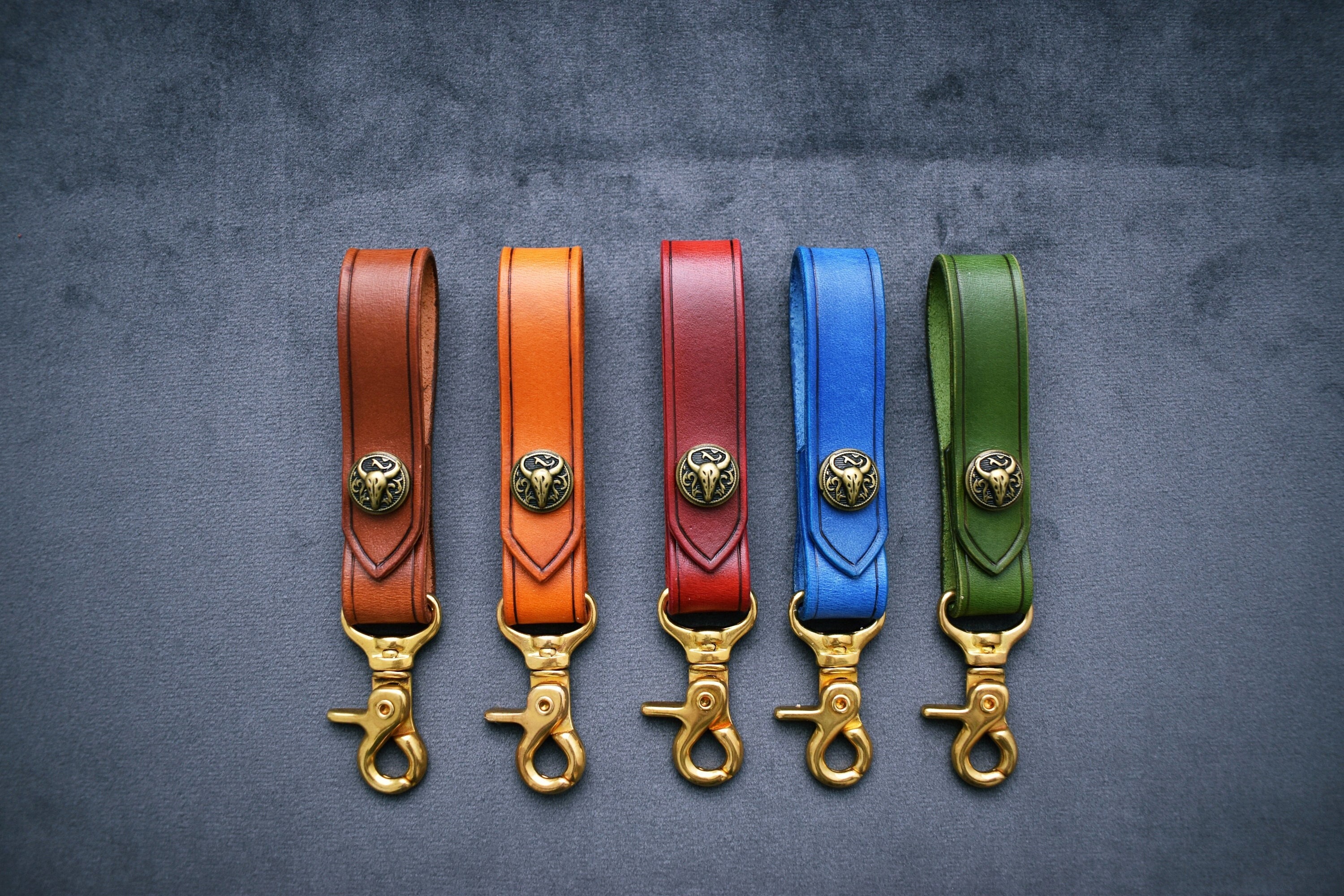 Genuine Leather EDC Belt Loop Keychain - Etsy