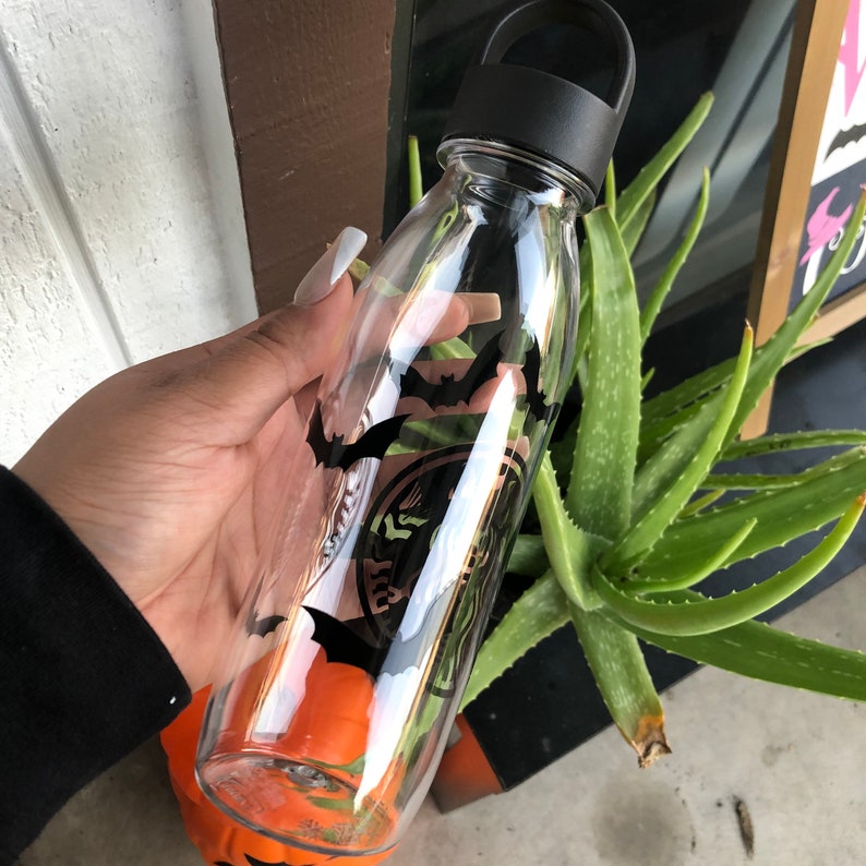 Bat Starbucks Siren Goth Water Bottle - Etsy