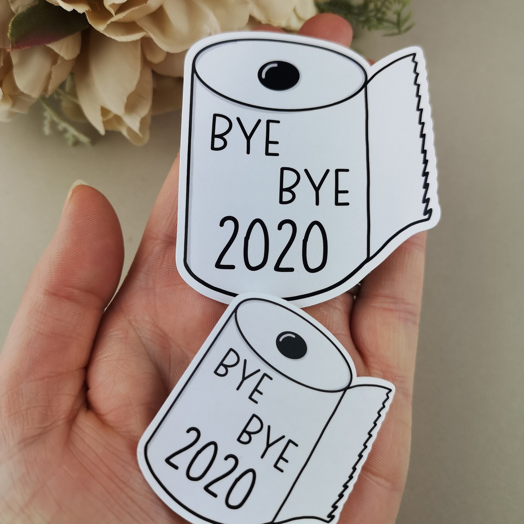 Die-Cut Sticker Bye Bye 2020 Hand-drawn Kawaii Sticker | Etsy
