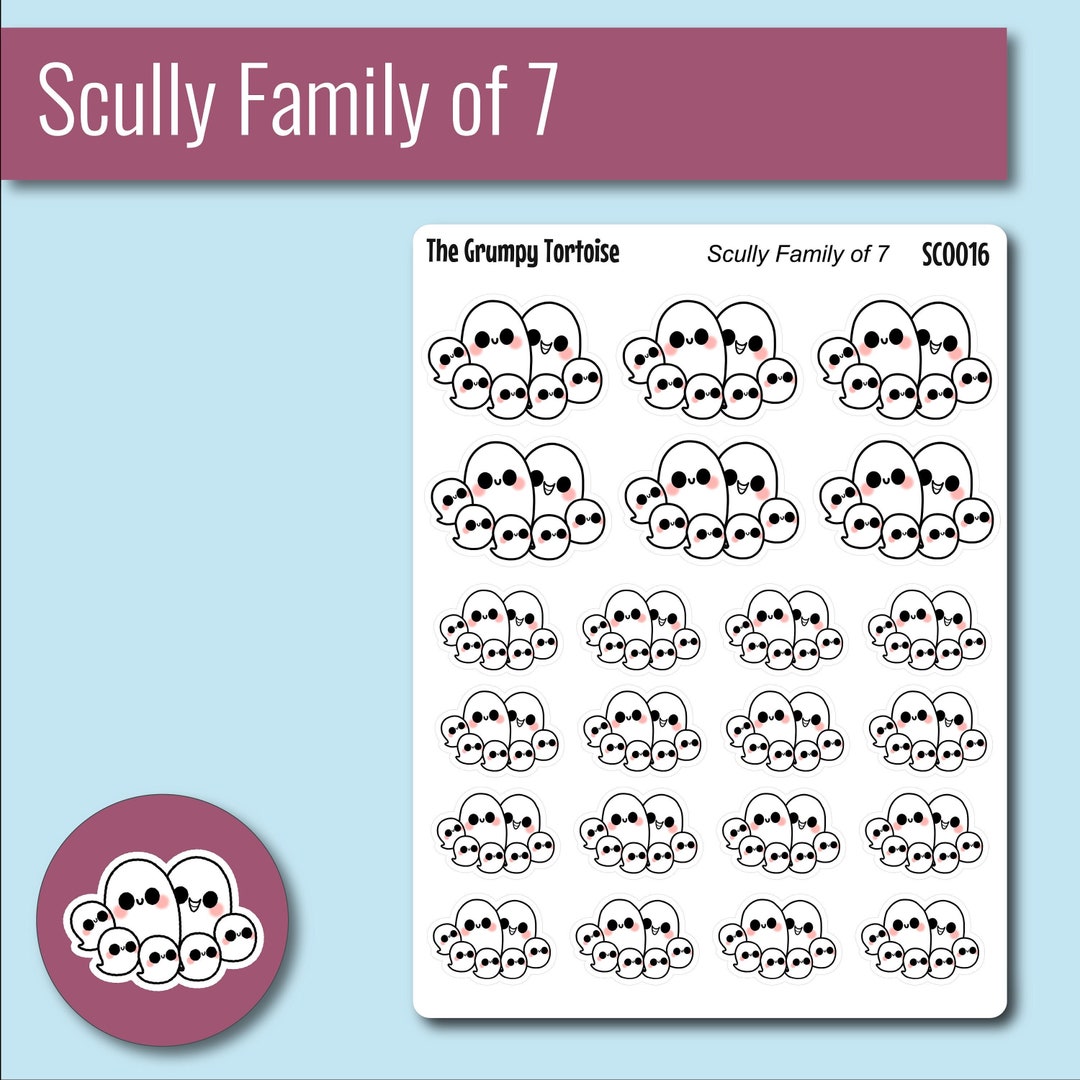 Scully Family Day 5 Kids Stickers Hobonichi Journal Stalogy Planner ...