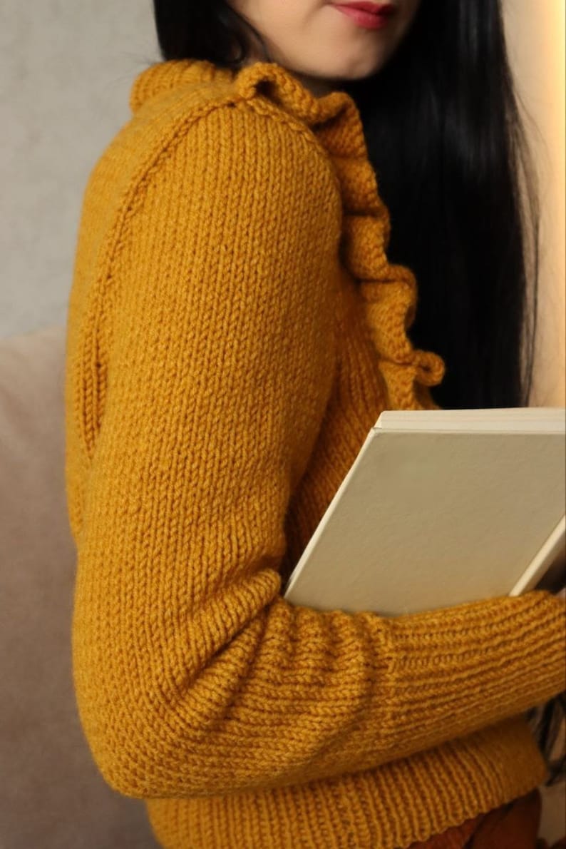 Handmade Cable Knit Sweater for Women Cropped Wool Sweater Chunky Hand ...