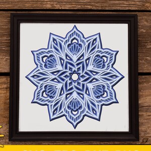 3D Layered Mandala 6 sections 5 layers | Etsy