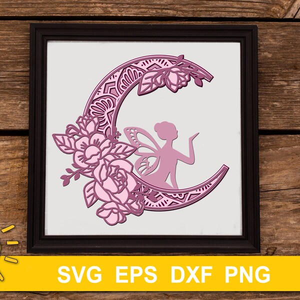 Mandala Moon Svg - Etsy