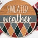 Winter Door Sign SVG Sweater Weather Door Hanger SVG Winter Decor Laser ...