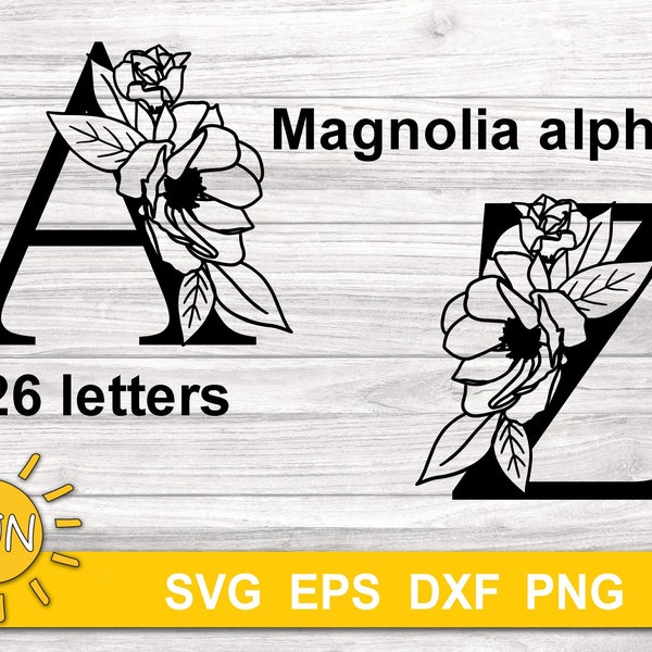 Magnolia Font Svg - Etsy