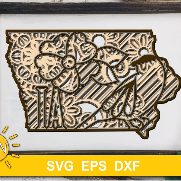 Iowa State Stencil - Etsy