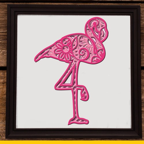 3D Flamingo Layered Mandala SVG File 3D Layered DXF Laser - Etsy Australia