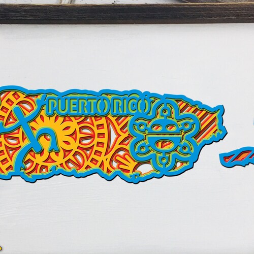 Layered 3D Mandala Puerto Rico SVG 5 Layers 3D Layered DXF - Etsy