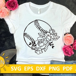 Baseball Svg Flower Baseball Svg Floral Baseball Svg - Etsy