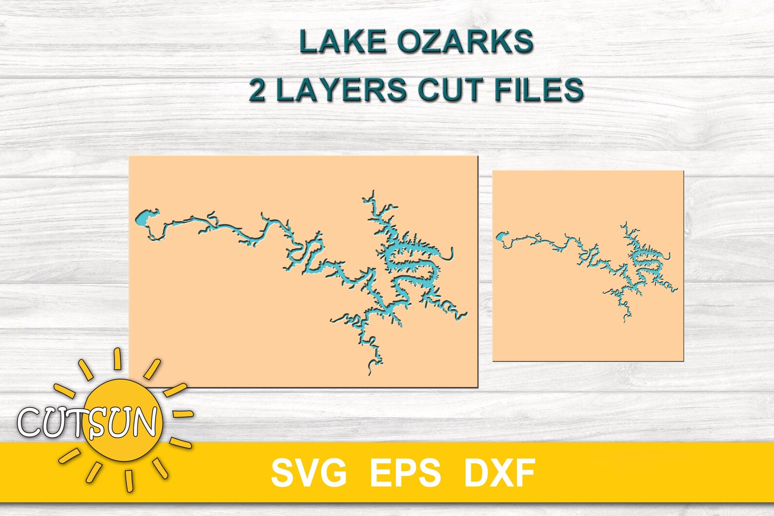 Lake Ozarks Map SVG | Laser Cut File | Lake Art Svg | Cricut SVG - Etsy ...