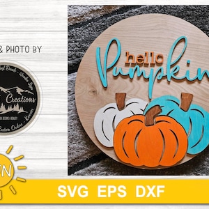 Fall Door Hanger SVG | Pumpkin Door Hanger SVG | Fall Door Decor Svg ...