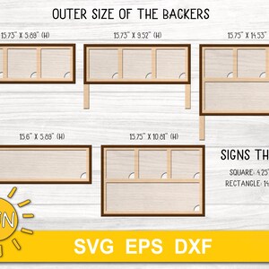 Leaning Sign Backers SVG Bundle | Interchangeable Base for Leaning ...