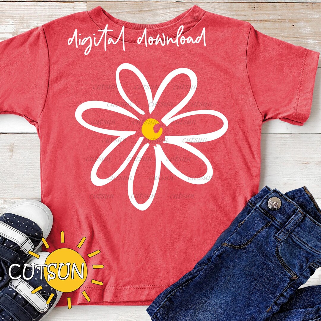 Flower SVG | Hand Drawn Flower Svg | Daisy Svg | Hand Drawn Daisy Svg ...