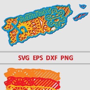 Layered 3D Mandala Puerto Rico SVG | 5-layer Laser Cut File | Glowforge ...