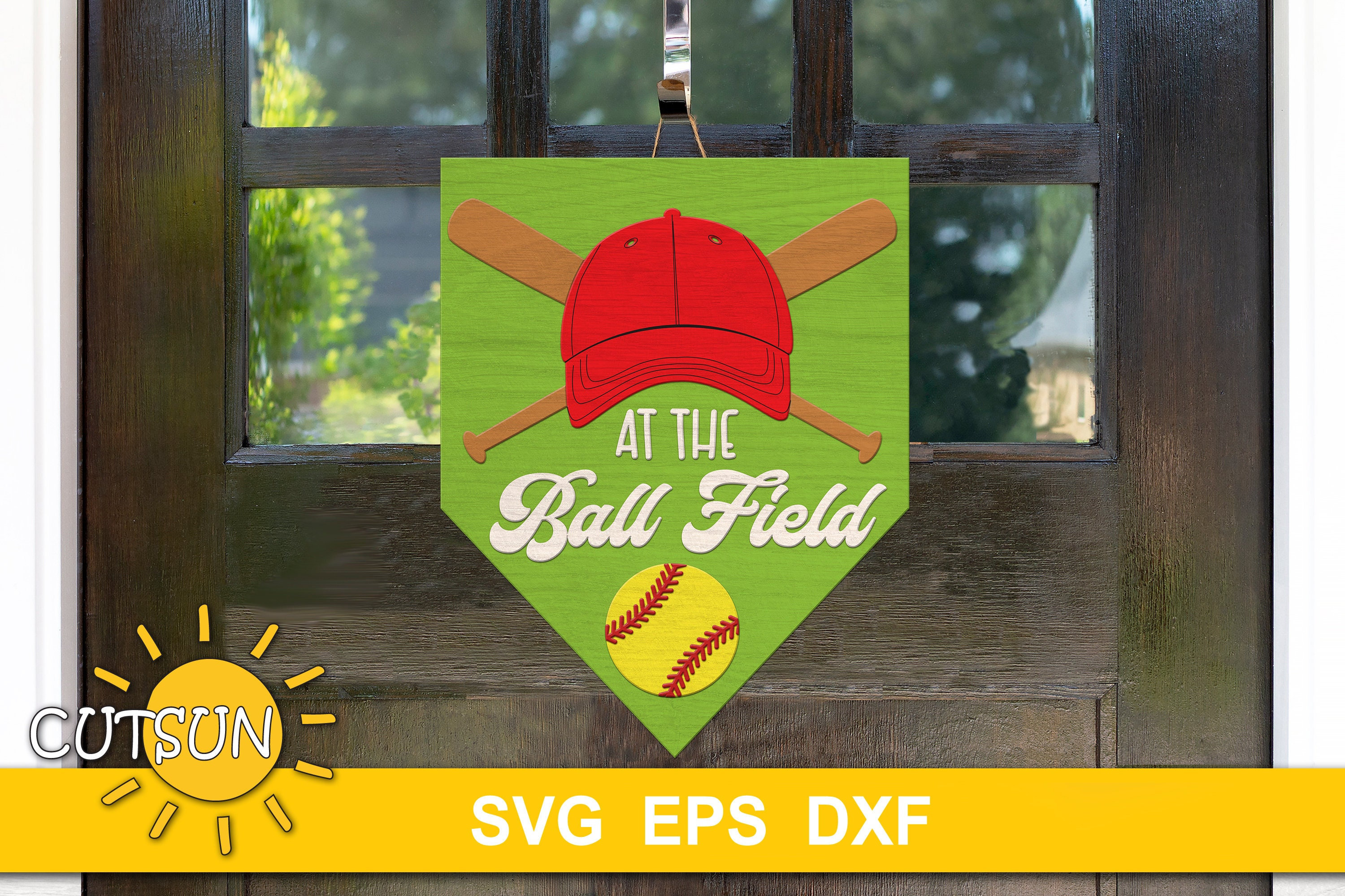 Baseball Home Plate Door Hanger SVG at the Ball Field Design - Etsy