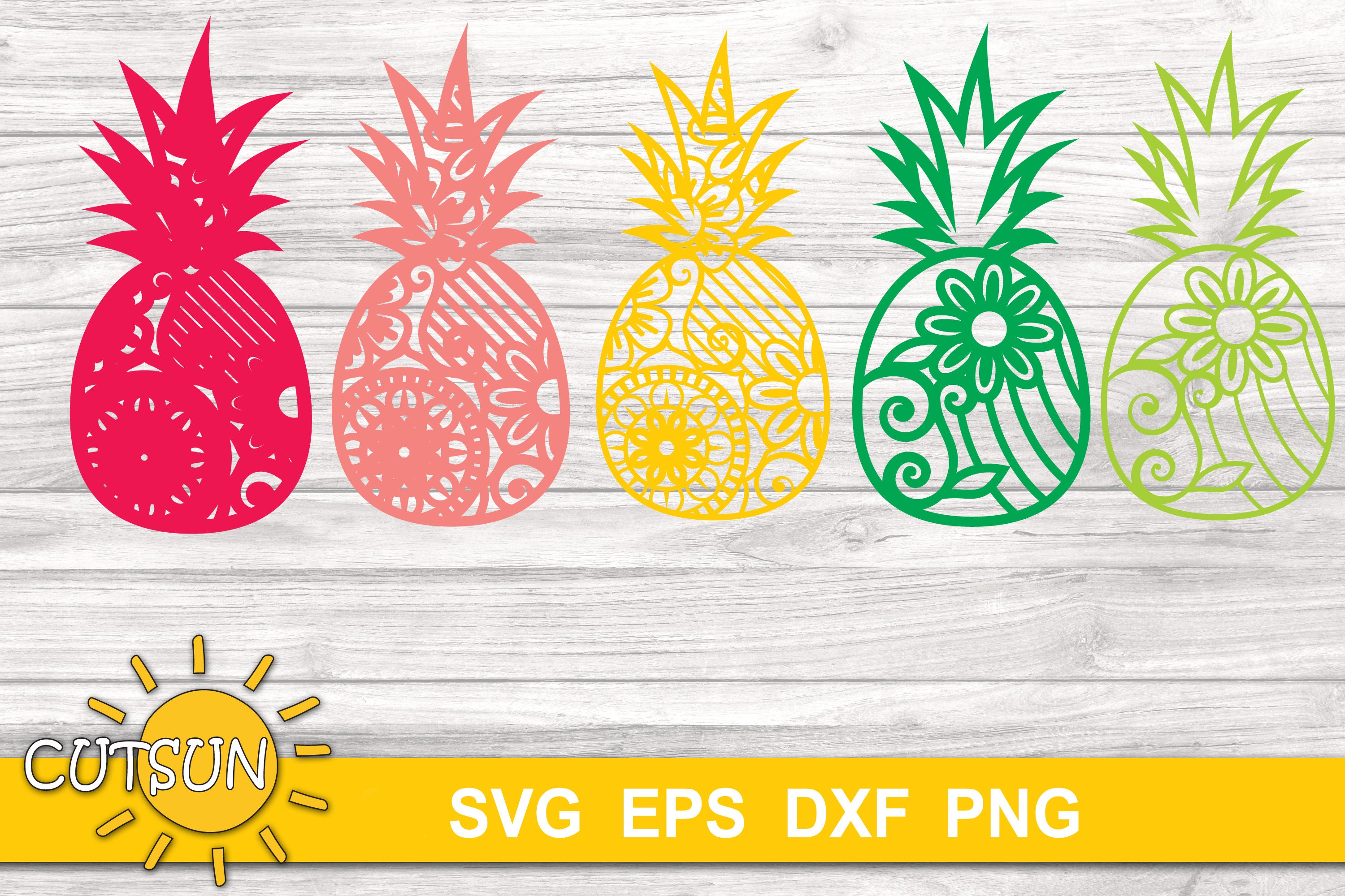 3D Pineapple Layered Mandala SVG File 3D Layered DXF Laser - Etsy