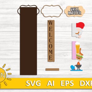 Grill Master Porch Sign Add-on With a Free Interchangeable Porch Leaner ...