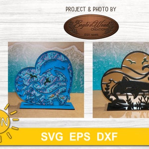 Sea Hearts Shelf SVG Heart Svg Heart Table Top Svg Standing Hearts ...