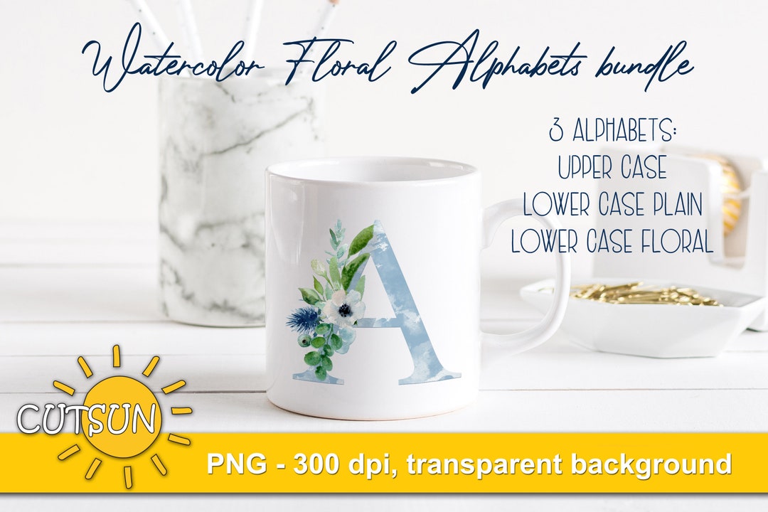 Alphabet Sublimation Design Download Sublimation Letters Floral ...