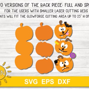 Funny Halloween Pumpkins Door Hanger SVG | Stacked Halloween Pumpkins ...