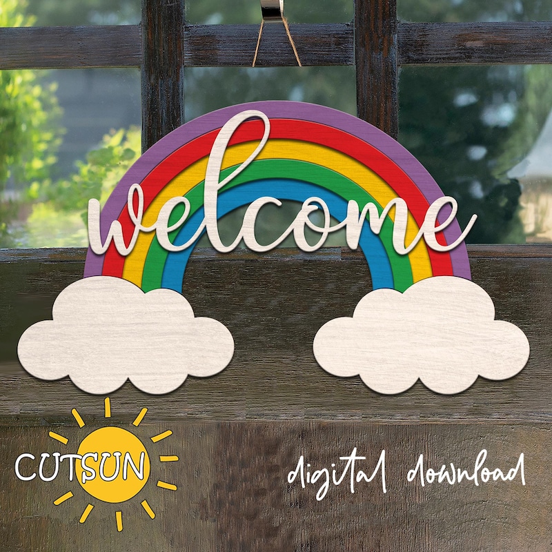 Rainbow Welcome - Etsy