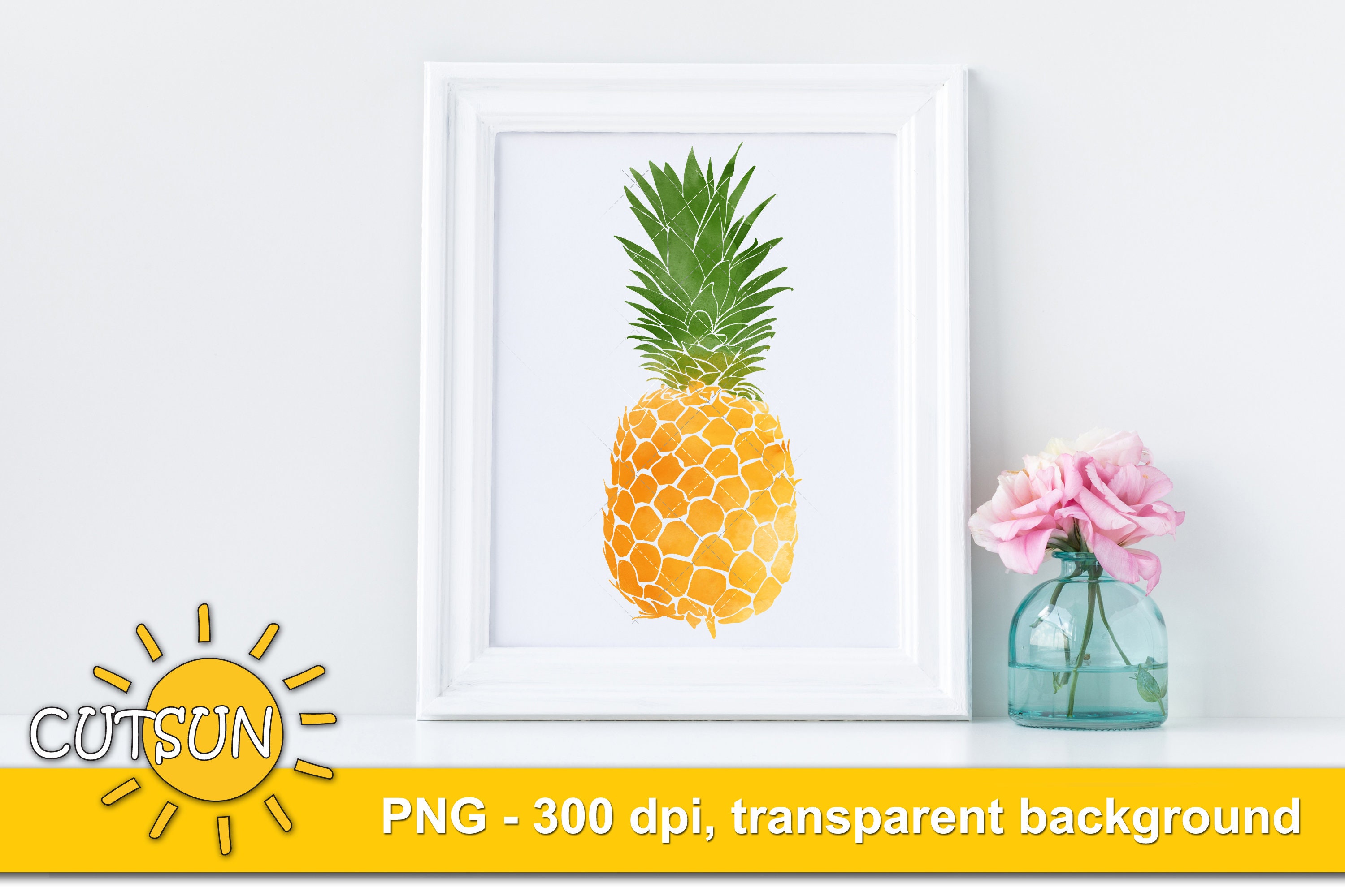Pineapple PNG Pineapple Sublimation Design Download Summer - Etsy