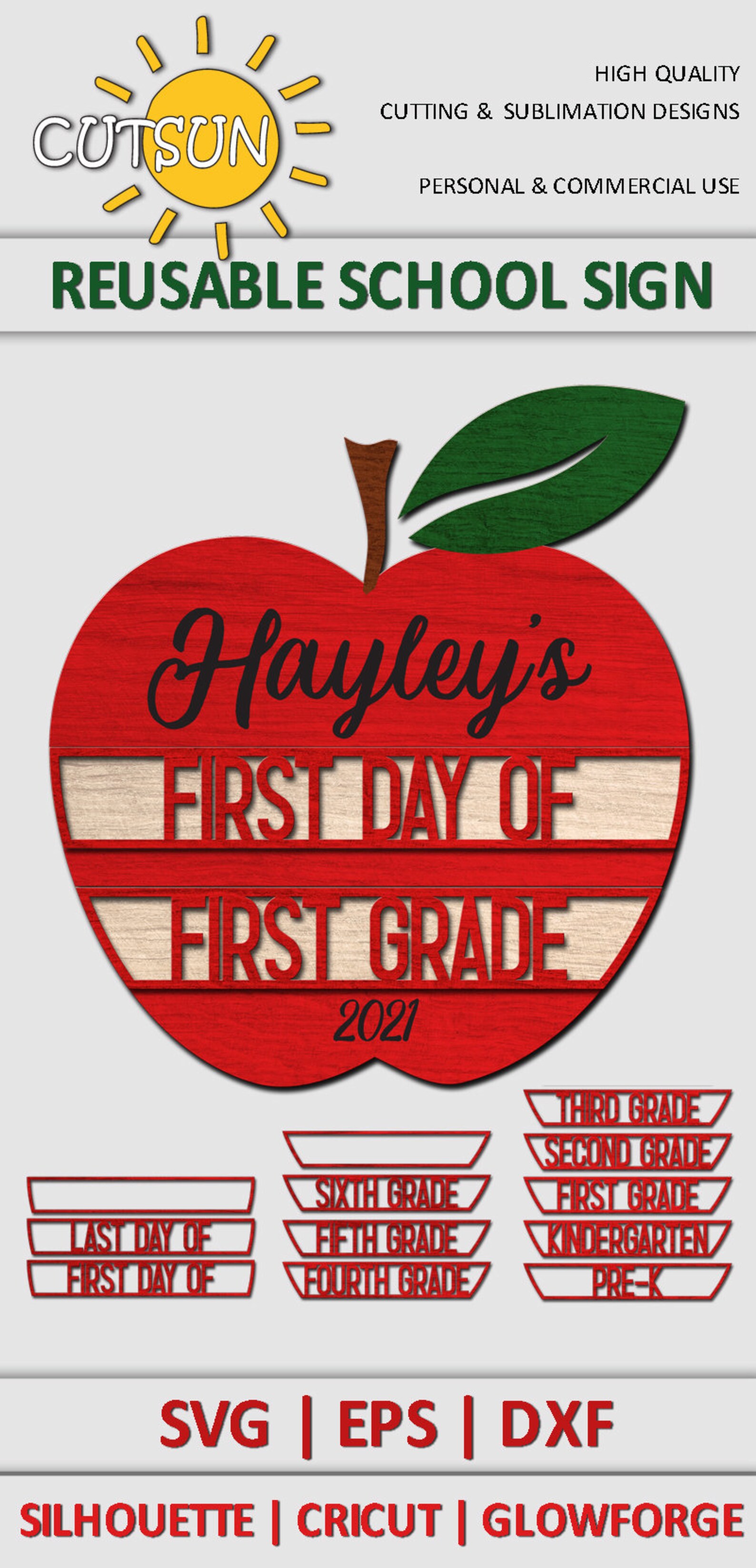 First Day SVG Last Day Svg Reusable School Sign Classroom - Etsy