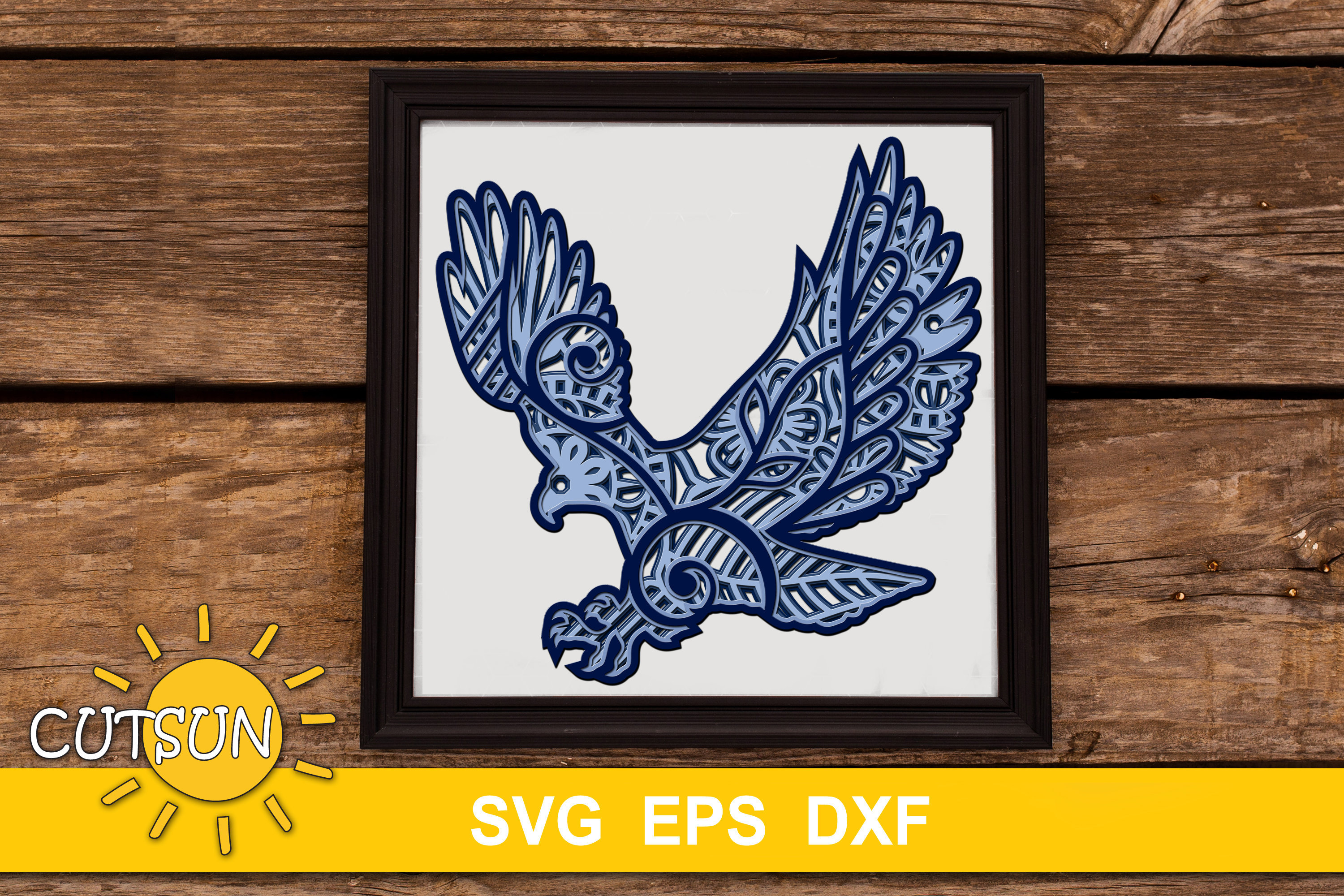 3D Layered Eagle SVG 5 Layers Cut File 3D Layered DXF Laser - Etsy Canada