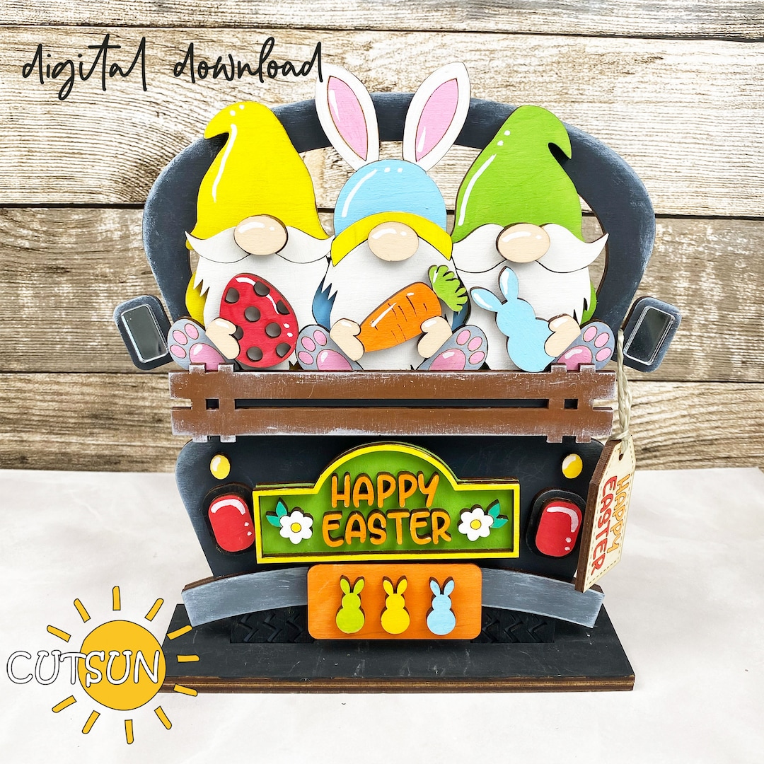 Easter Gnome SVG | Add-on for Interchangeable Farmhouse Truck | Gnome ...