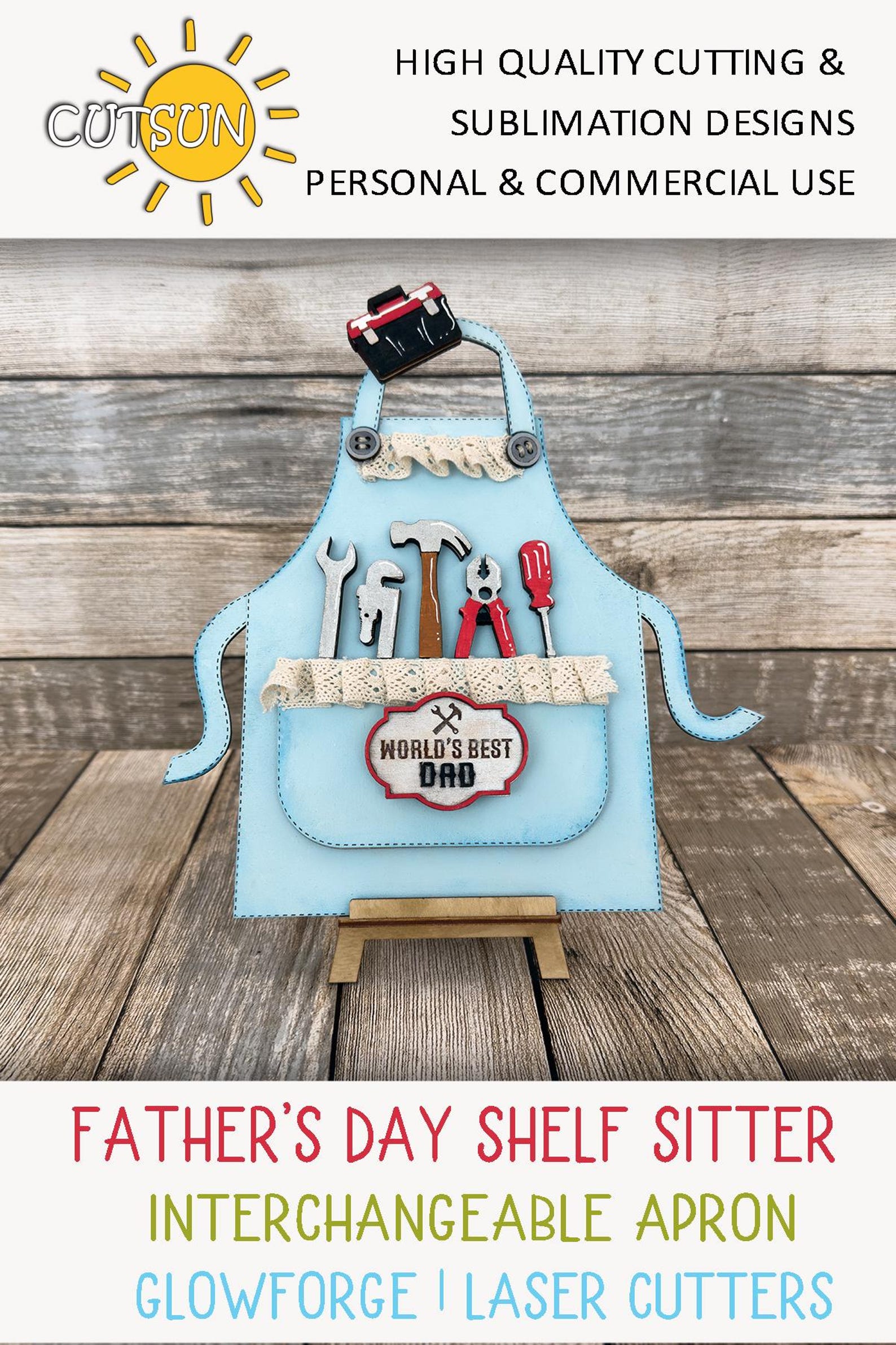 Father’s Day Apron Add-on SVG | World’s Best Dad Interchangeable Shelf ...