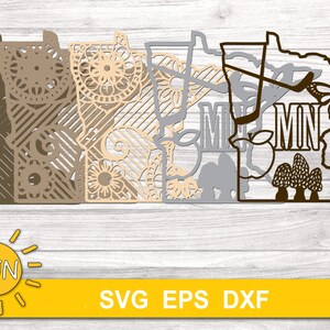 Layered 3D Mandala Minnesota State SVG 5 Layers 3D Layered - Etsy